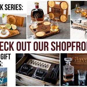 Custom Engraved Whiskey Box Gift Set, Engraved Scotch Glasses ...