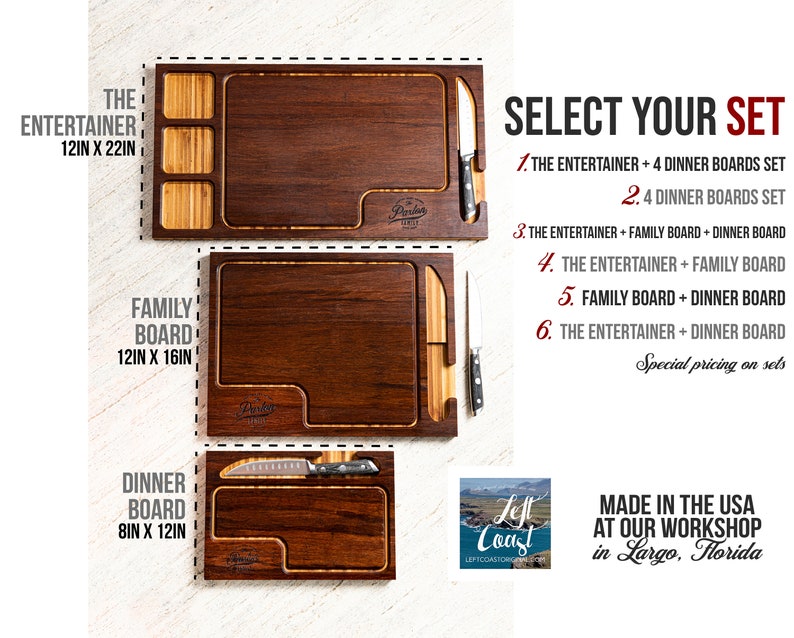 Personalized Serving and Prep Boards 3 Styles and Gift Sets - Etsy