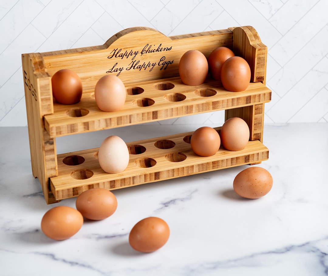 Personalized Egg Bed Tray - Stackable Shelf Display Holder for Kitchen ...