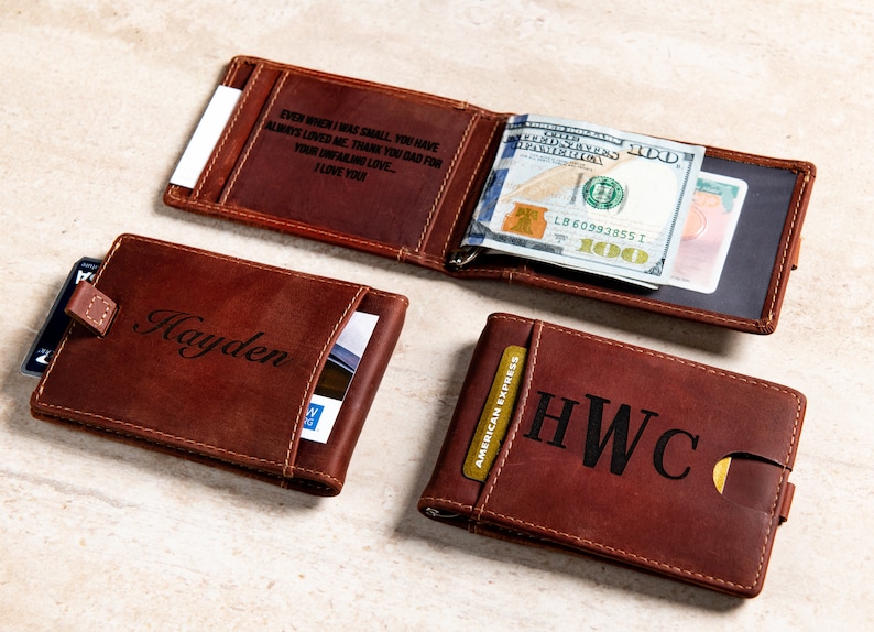 Slim Concealed Pocket Distressed Leather Wallet the Cedar Key Wallet by ...