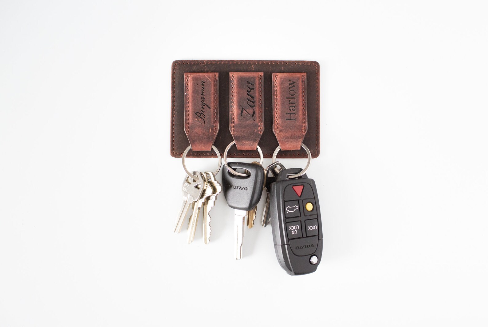 Personalized Wall Mounted Magnetic Leather Keychain the Key - Etsy