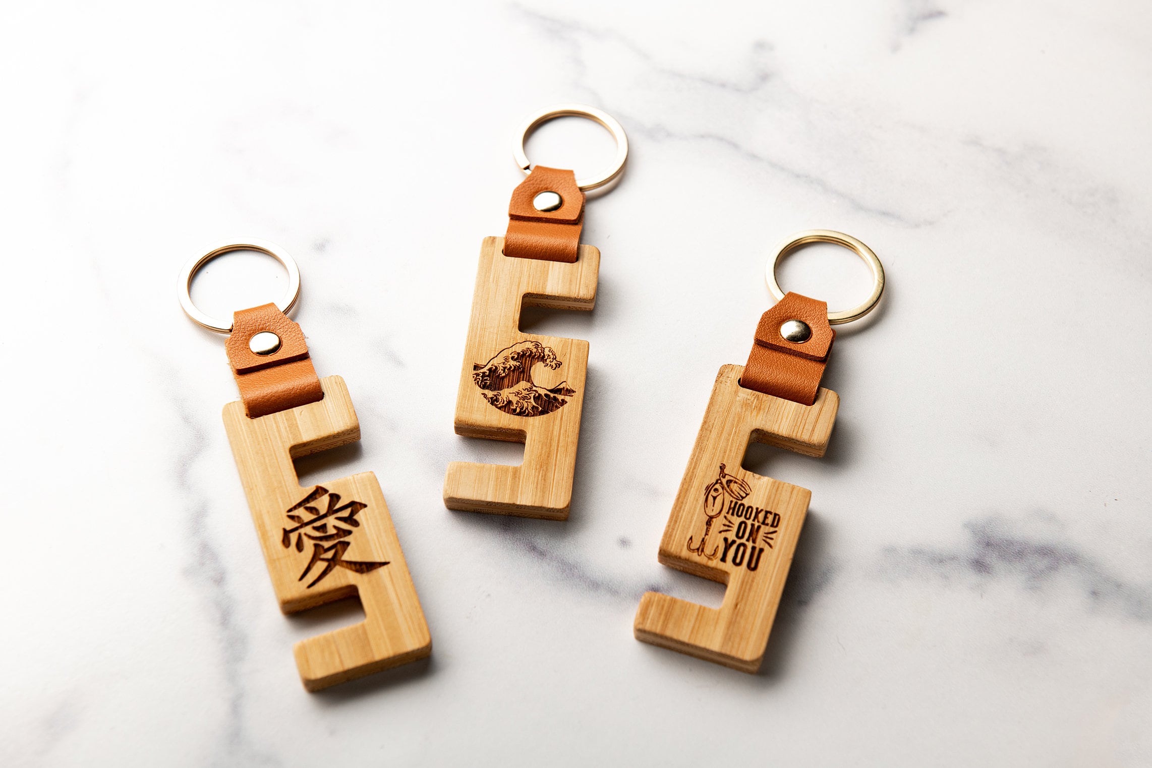 Personalized Wood Phone Stand Keychain - Etsy