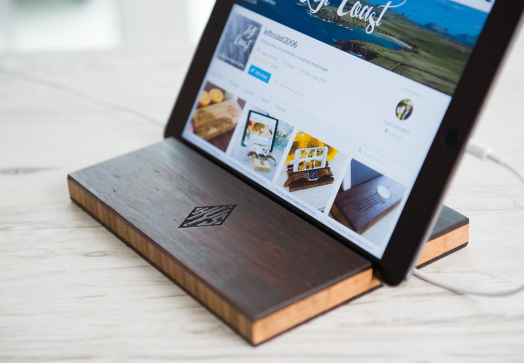 Personalized, Engraved Tablet or iPad Charging Dock by Left Coast ...