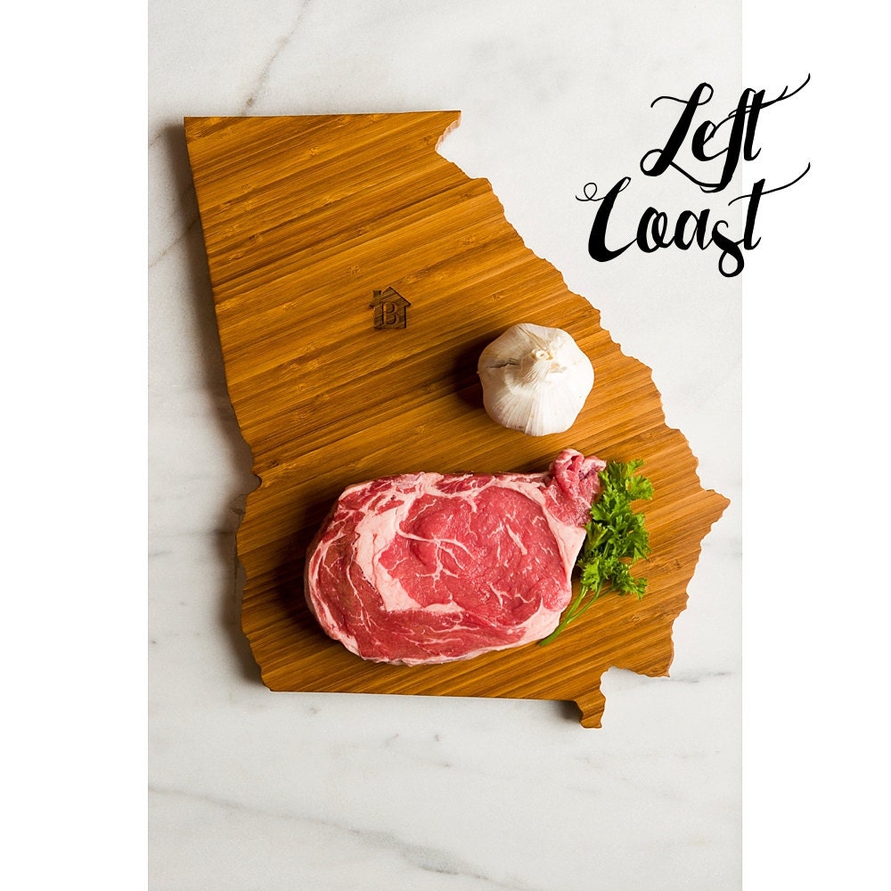 Personalized Georgia State Shaped Cutting Board 3 Options - Etsy