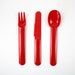 Bodum 1980s / 90s Modernist Picnic Flatware Set for 4 Red Plastic Space ...