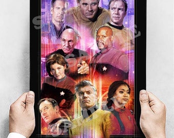 Star Trek Captains Poster - Etsy