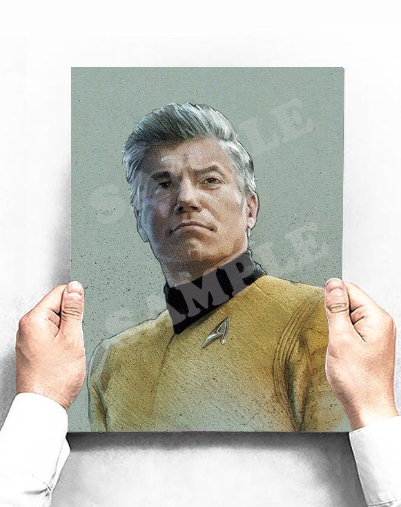 Star Trek Discovery captains set of four A4 Portraits Art ...