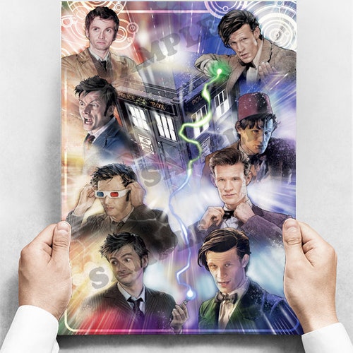 Doctor Who 10th and 11th Doctors Poster - Etsy