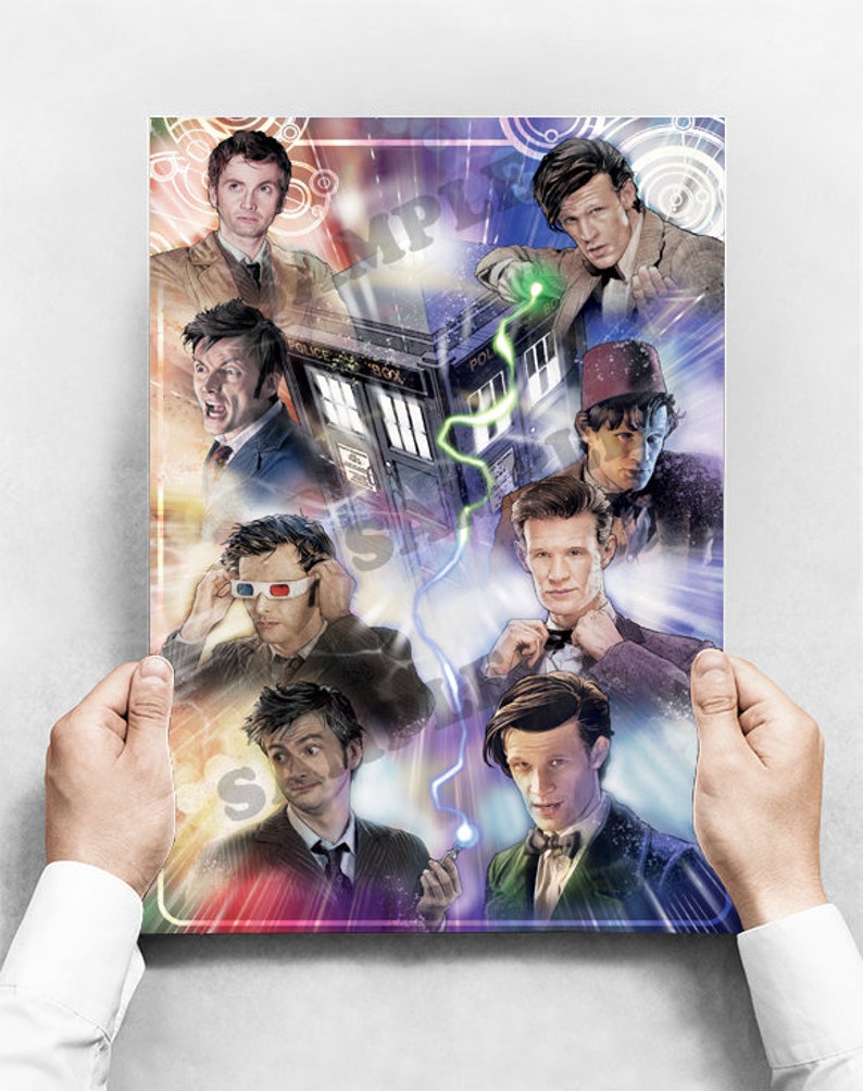 Doctor Who 10th and 11th Doctors Poster | Etsy