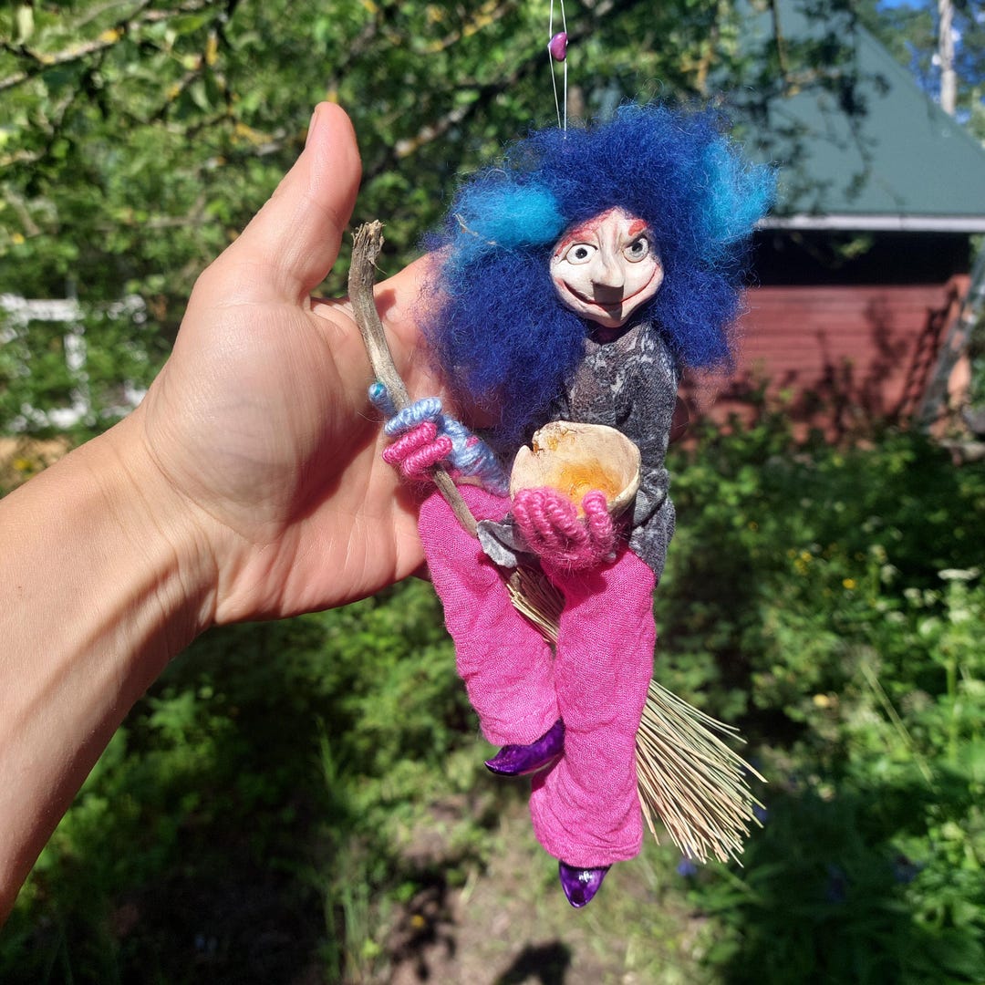 Kitchen Magician - Hanging Kitchen Witch Doll - Colourful Witch Doll ...