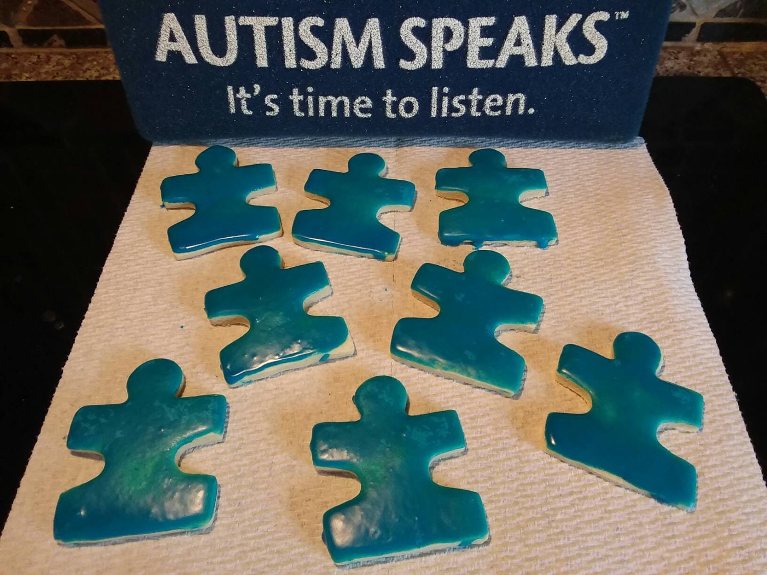 Puzzle Piece Sugar Cookies Autism Awareness Light It up - Etsy