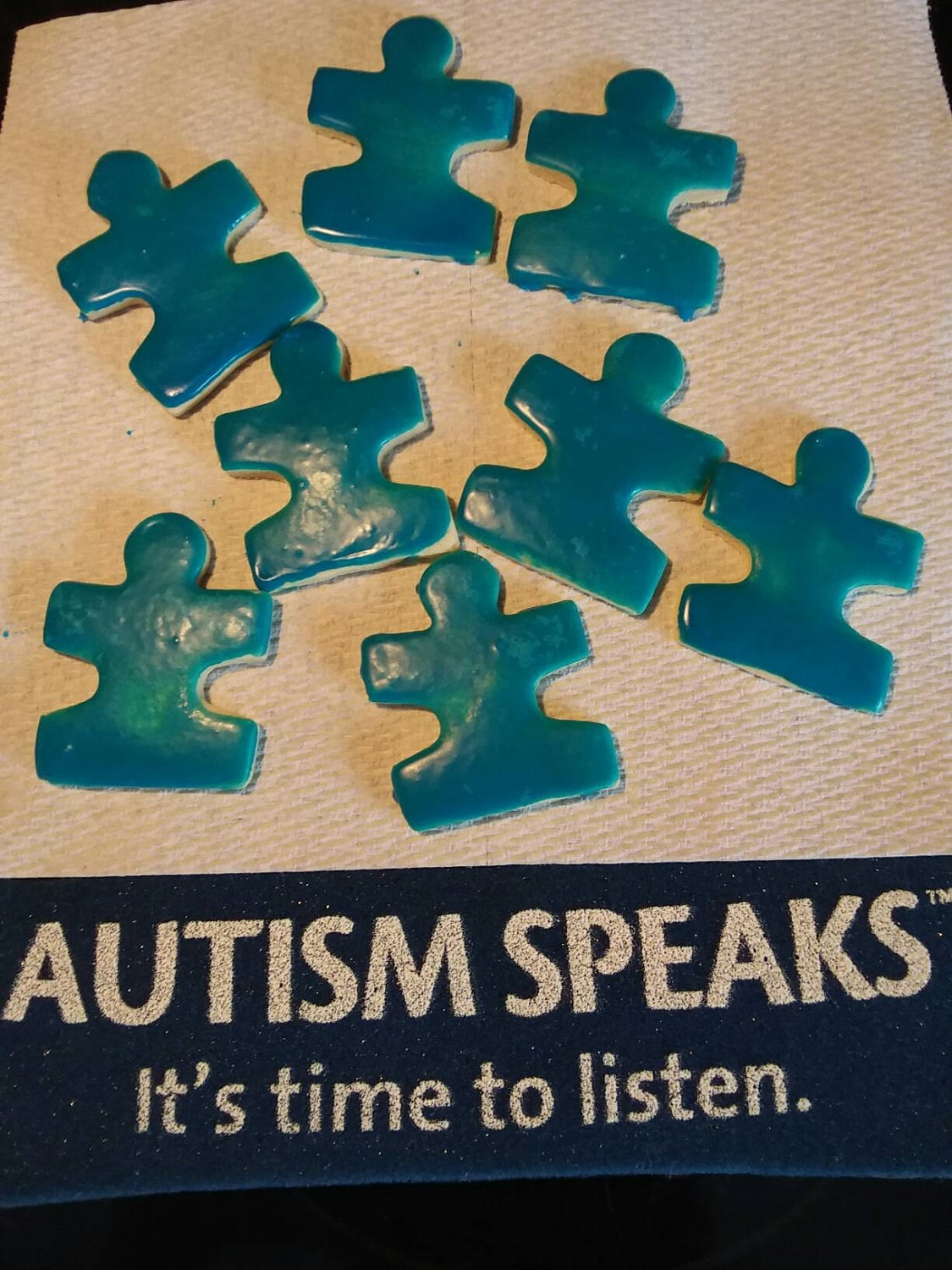 Puzzle Piece Sugar Cookies Autism Awareness Light It up - Etsy
