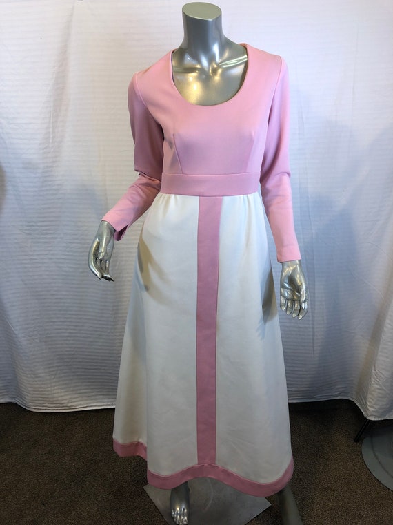 Vintage 1970s Alison Ayres Original Women Maxi Pink… - Gem