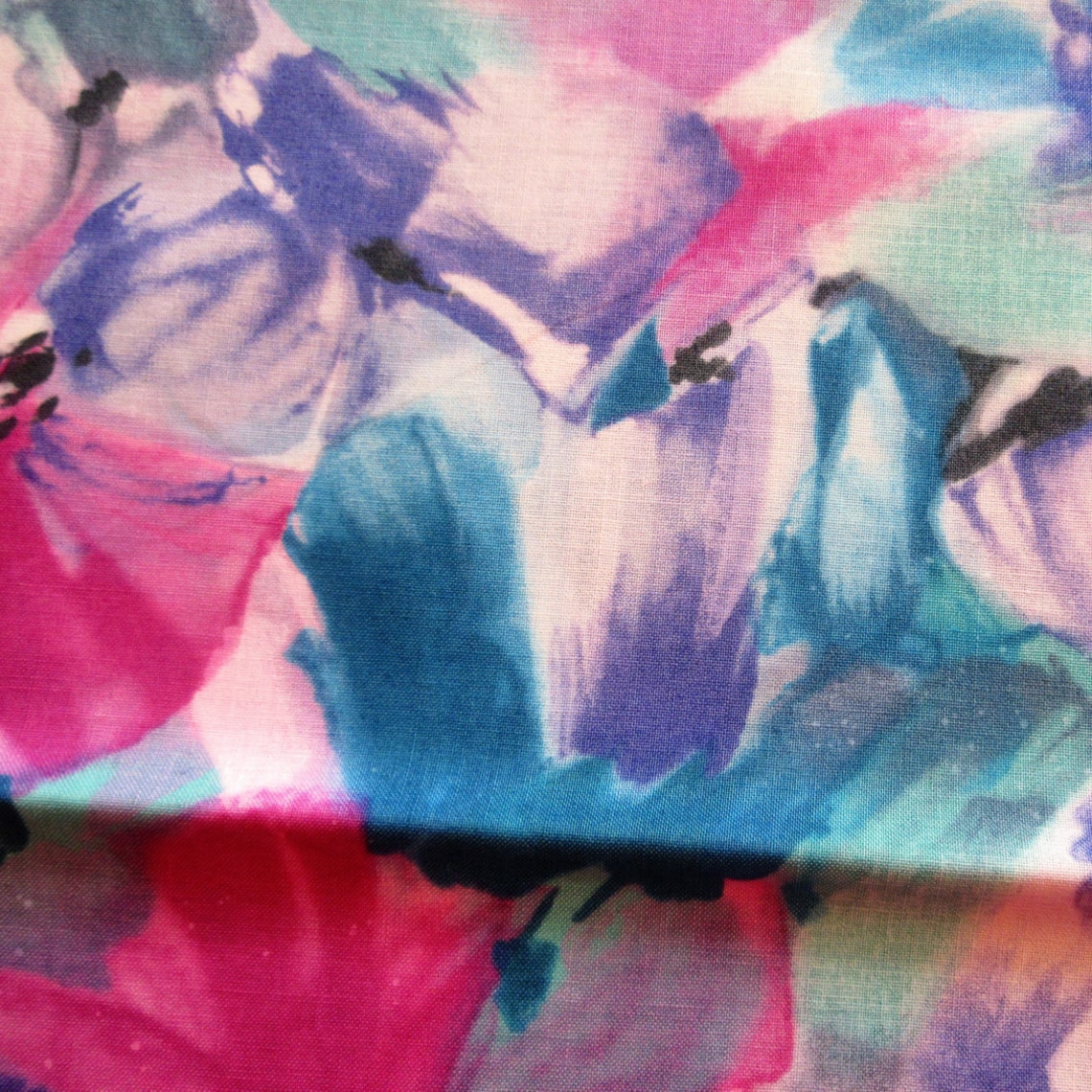 Abstract Floral Quilt/craft Fabric Vintage Floral Design - Etsy