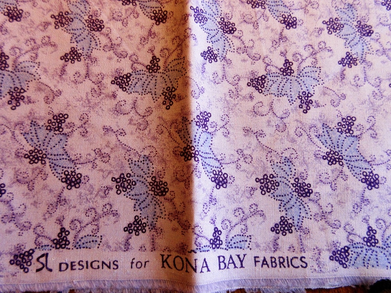 Vintage "sl Designs" for Kona Bay Fabrics - Small Print - Quilt/craft ...
