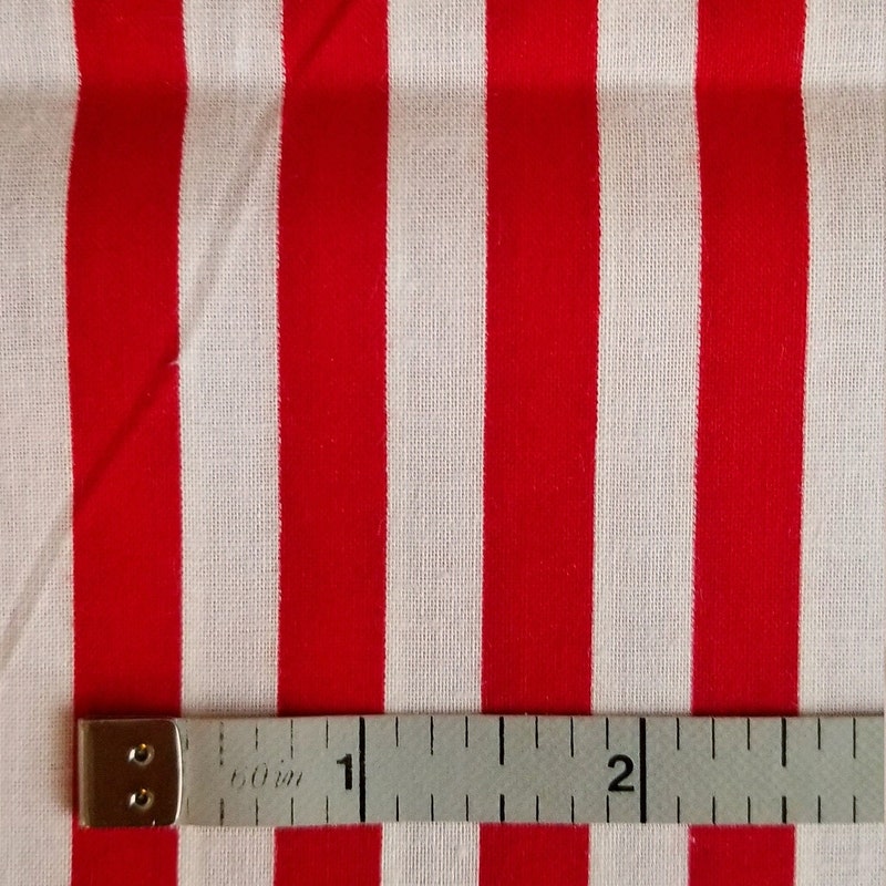 Red Striped Fabric - Etsy