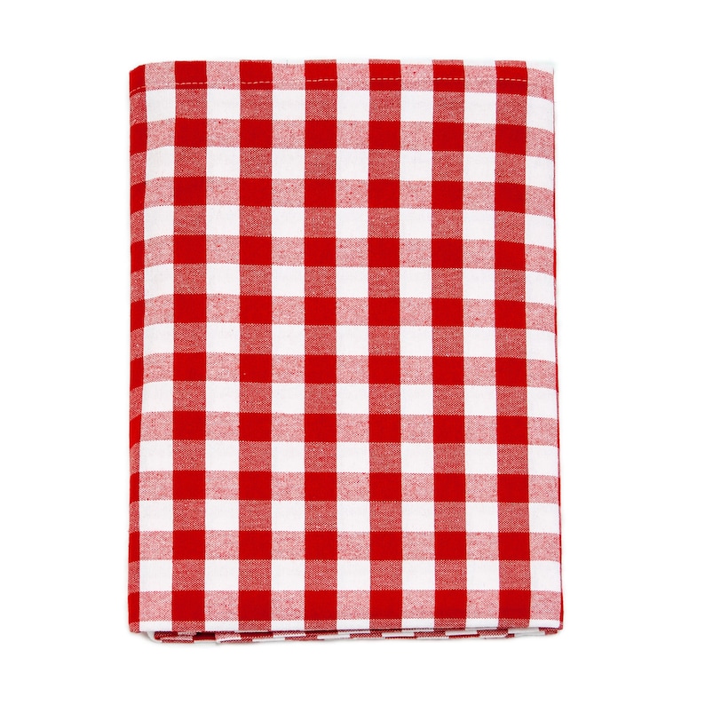 Pizzeria Chess Tablecloth Rectangle 100% Cotton Red and | Etsy
