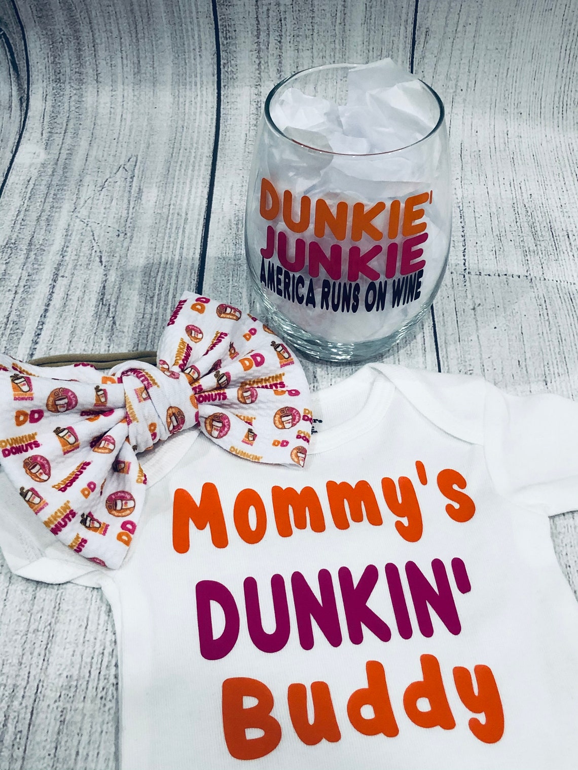 Mommy's Dunkin Buddy Dunkin lover Coffee Lover Wine | Etsy
