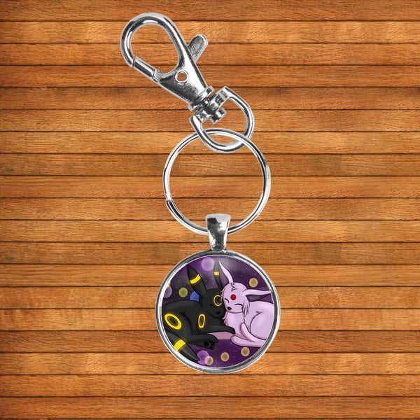Umbreon and Espeon Keychain - Etsy