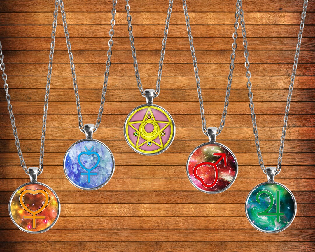 Sailor Scout Sigil Set Necklaces Set of 5 - Etsy