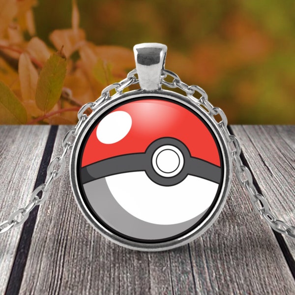 Pokeball Necklace - Etsy