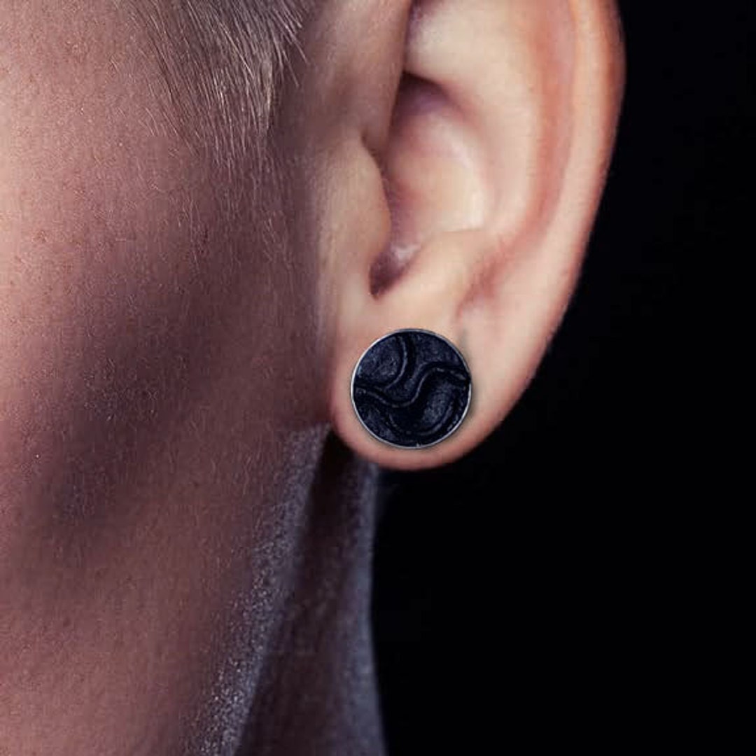 Paire of 18mm Ear Plugs, Goth Gauges Ear Tunnel Leather Ear Stretch ...