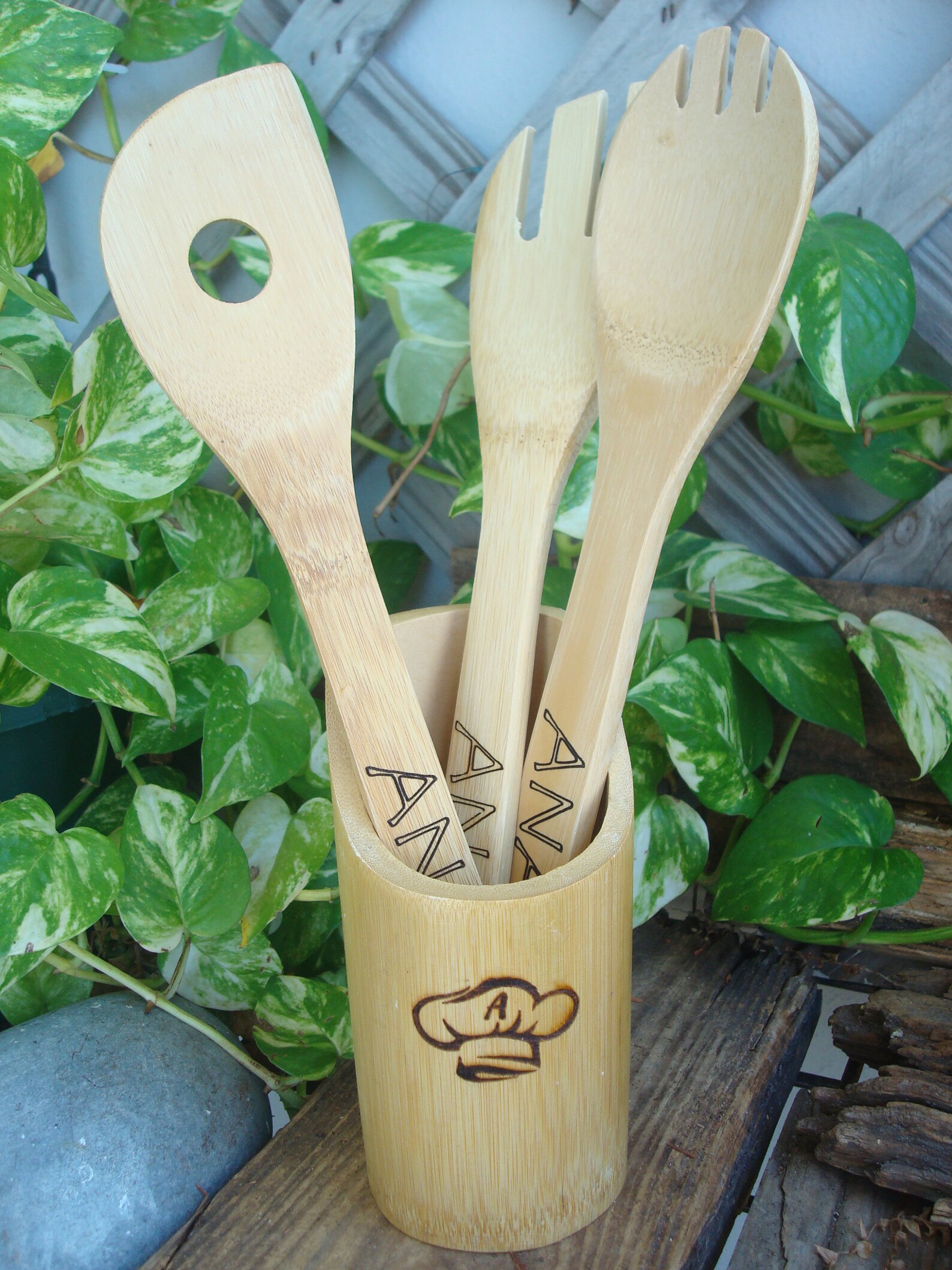 Set 3 Personalized Spatulas Custom Spatula Bamboo Spatula. - Etsy