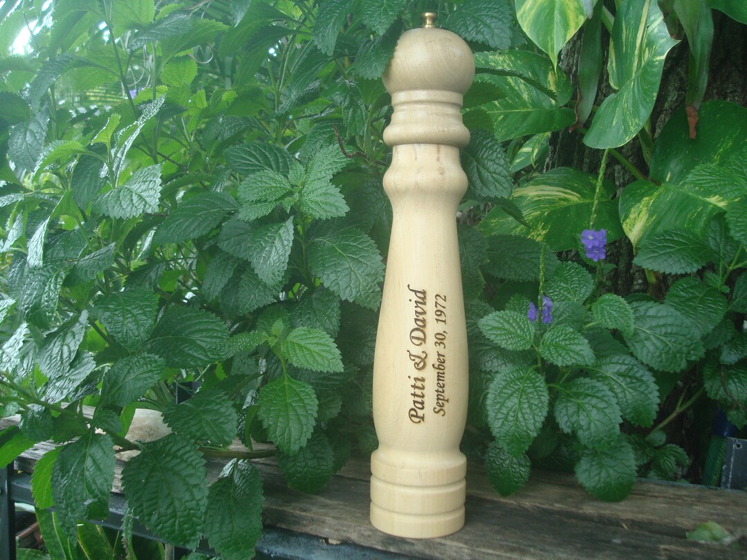 Personalized pepper or Salt Mill Grinders Custom Wooden Salt - Etsy