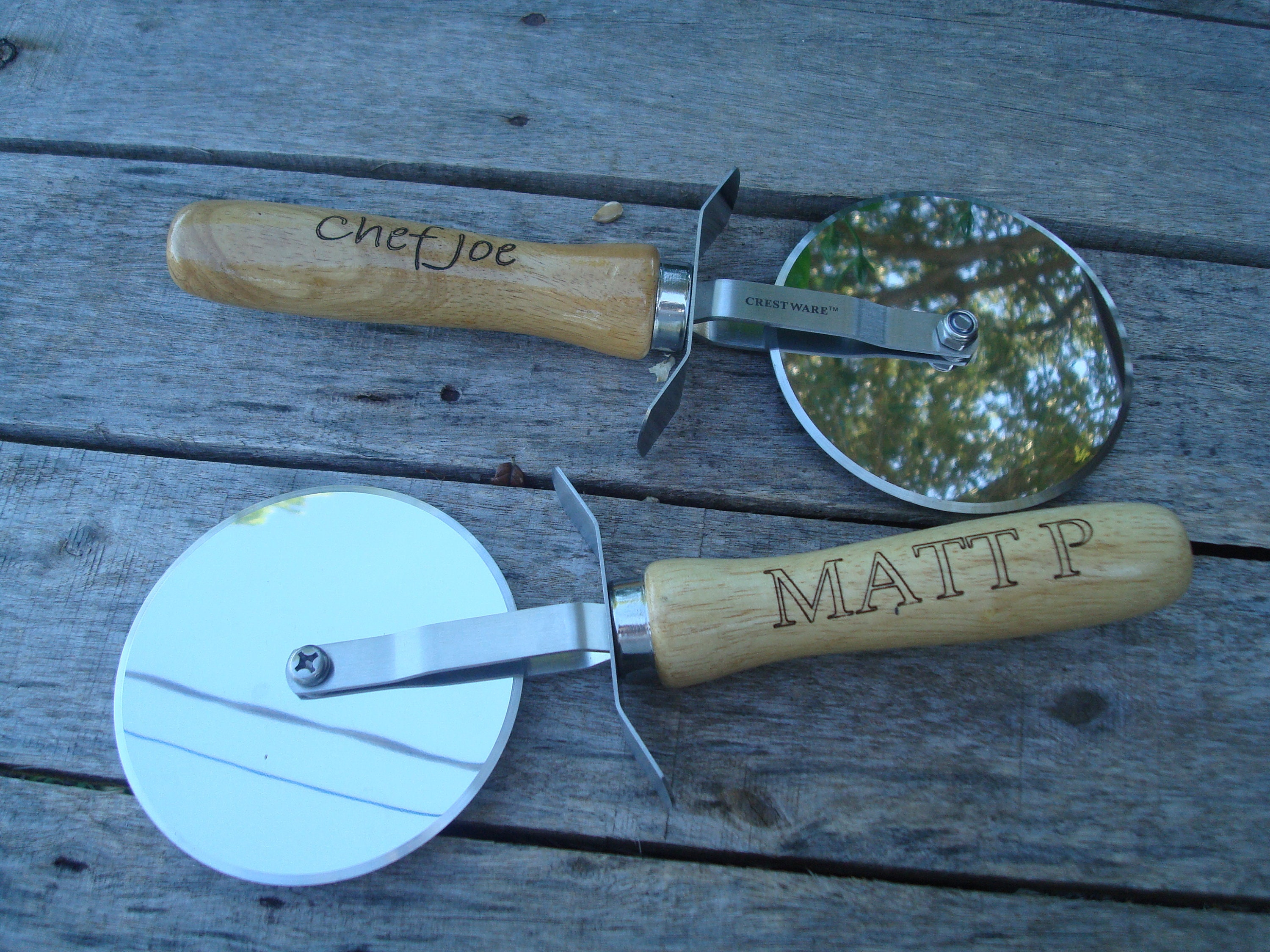 FREE SHIPPING Personalized Pizza Cutter Wood Handle Pizza | Etsy