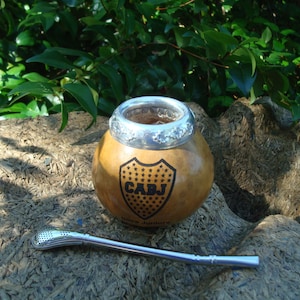 Mate Personalized Boca Juniors Logo Bombilla Your Text - Etsy