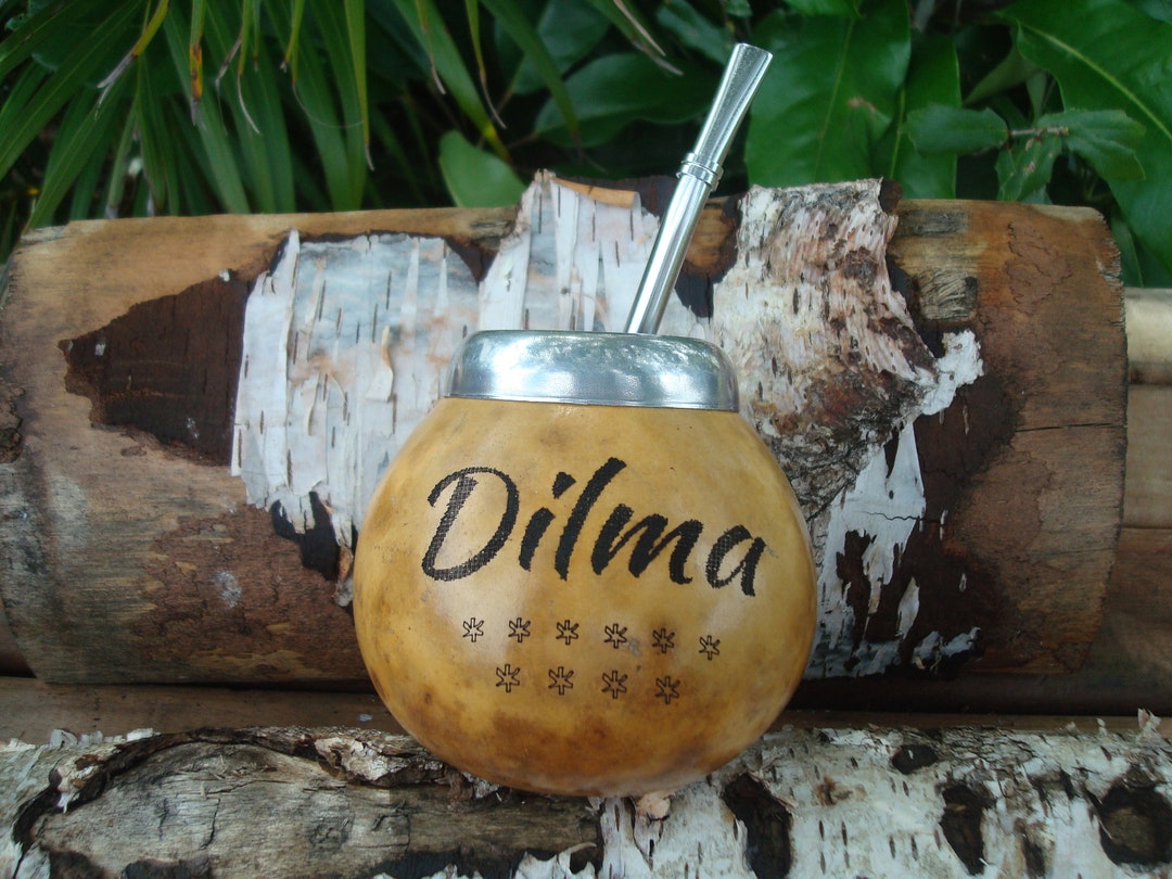 Mate Personalized Argentina Mate Gourd Yerba Straw - Etsy