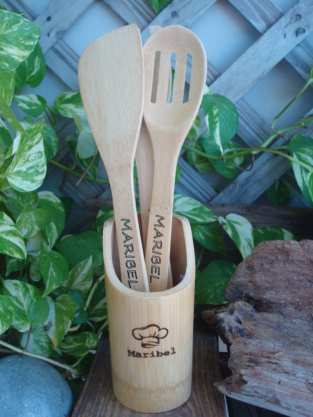 Set 3 Personalized Spatulas, Custom Spatula, Bamboo Spatula. Bamboo ...