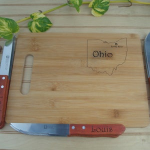 Personalized Cutting Board / Map of the States Name of Your City ...
