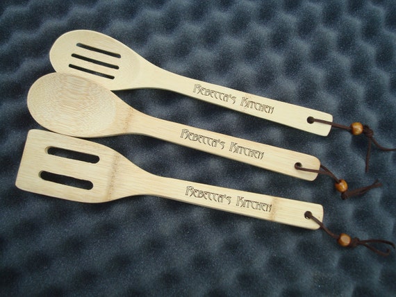 Personalized Engraved on Both Sides spoons and Spatulas - Etsy