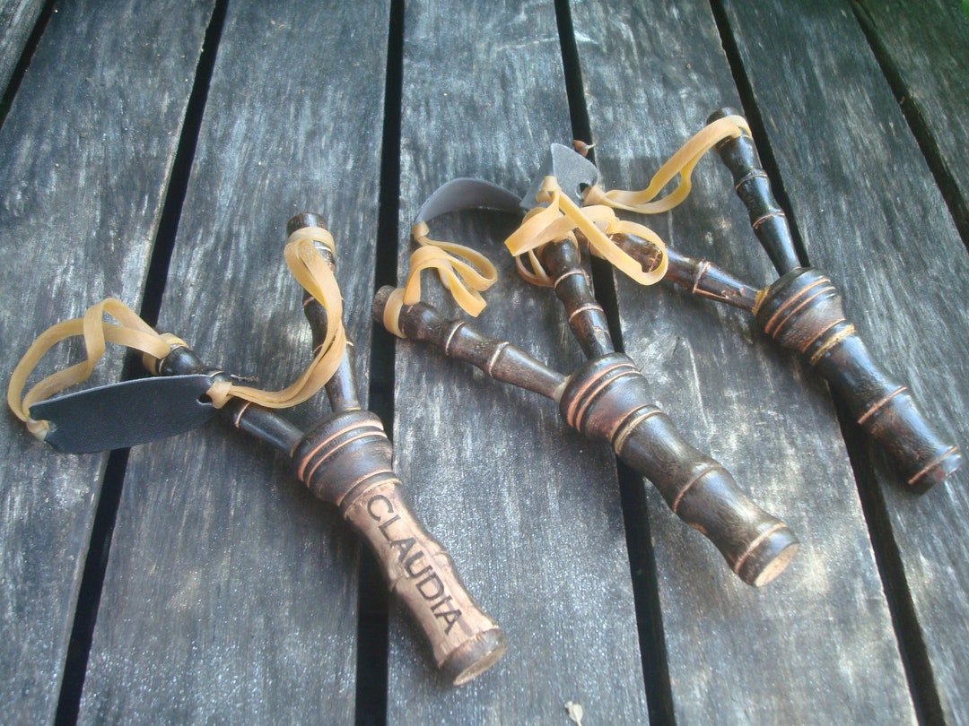 Personalized Handcrafted Wooden Slingshot 2 Includes Gift Bag Custom ...