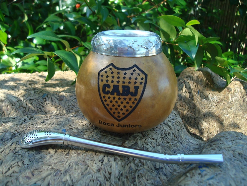 Mate Personalized Boca Juniors Logo Bombilla Your Text - Etsy