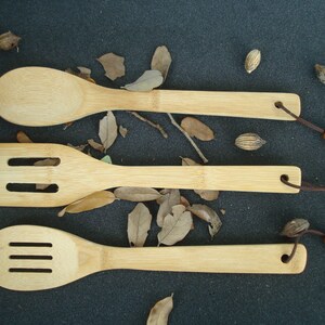 Set of 3 Personalized Kitchen Utensils, Custom Kitchen Utensils, Laser ...