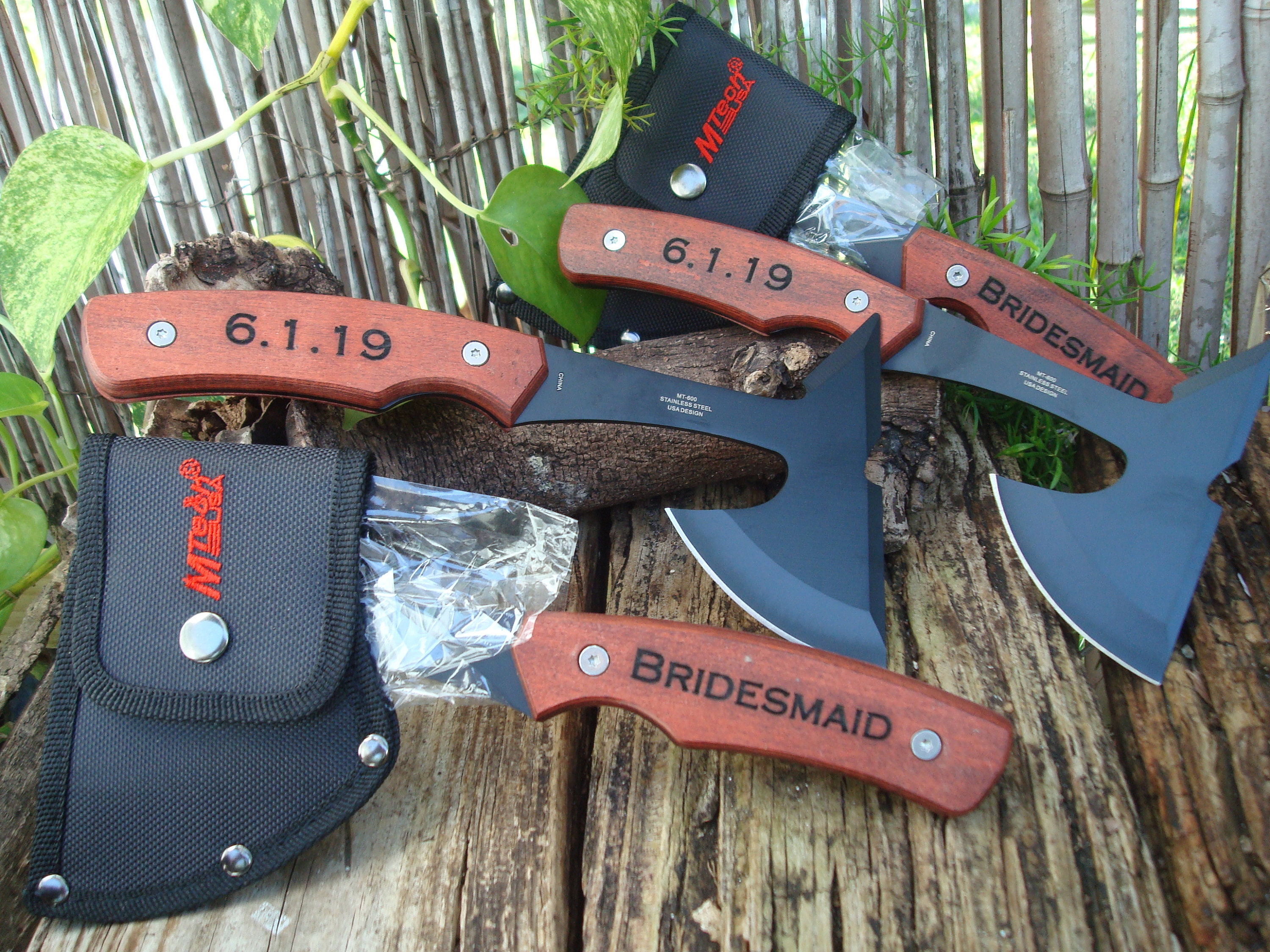 Set 4 Personalized Axes Personalized Groomsman Axe - Etsy