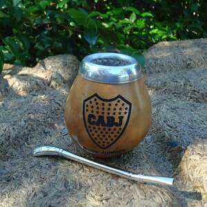 Argentina Gourd, Boca Juniors, Yerba Tea With Straw Silver , CABJ ...