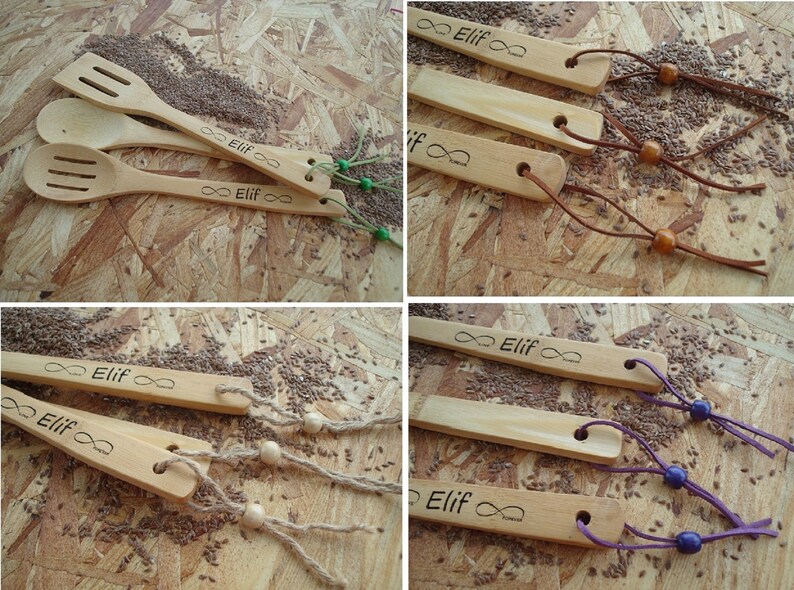 Skillet Custom Spatula Set 3 Skillet Initial Names | Etsy