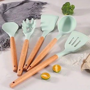 Personalized Cooking Utensils Engraved Silicone Kitchen Utensils Custom ...
