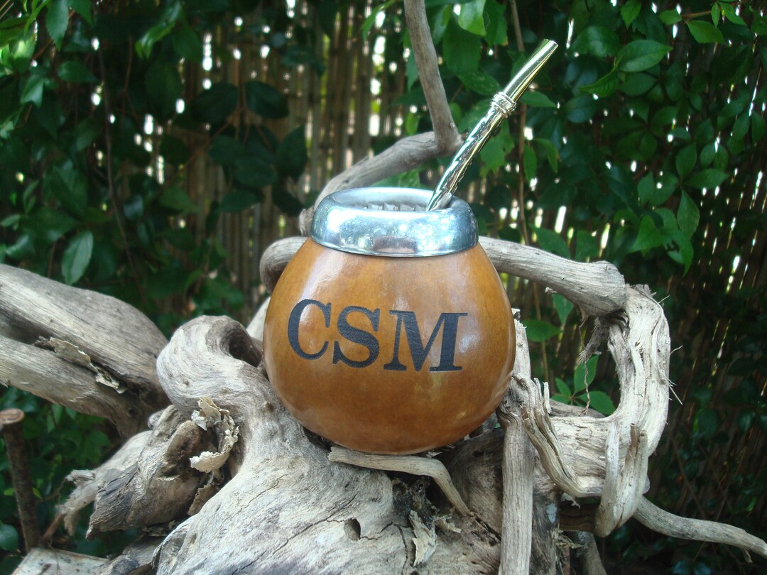 Personalized Mate Yerba Mate Gourd Set original Natural Handmade Yerba ...
