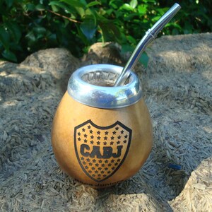 Argentina Gourd, Boca Juniors, Yerba Tea With Straw Silver , CABJ ...