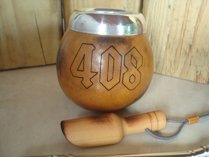 Personalized Mate Argentina Gourd Straw BONUS Spoon | Etsy