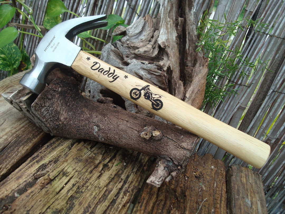 Engraved Hammer Engraving Daddy-motorcycle Great Fathers - Etsy