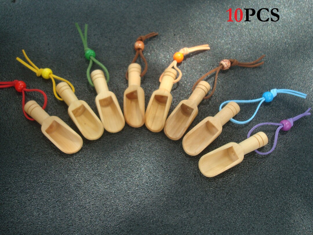 Wooden Scoops 10 PCS Sensory Wood Scoop,bath Salt Scoop, Wedding ...