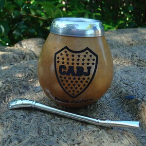 Argentina Gourd, Boca Juniors, Yerba Tea With Straw Silver , CABJ ...