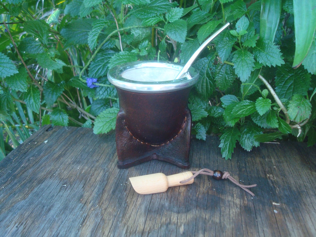 Yerba Mate Gourd Leather Covered Gourd for Yerba Tea - Etsy