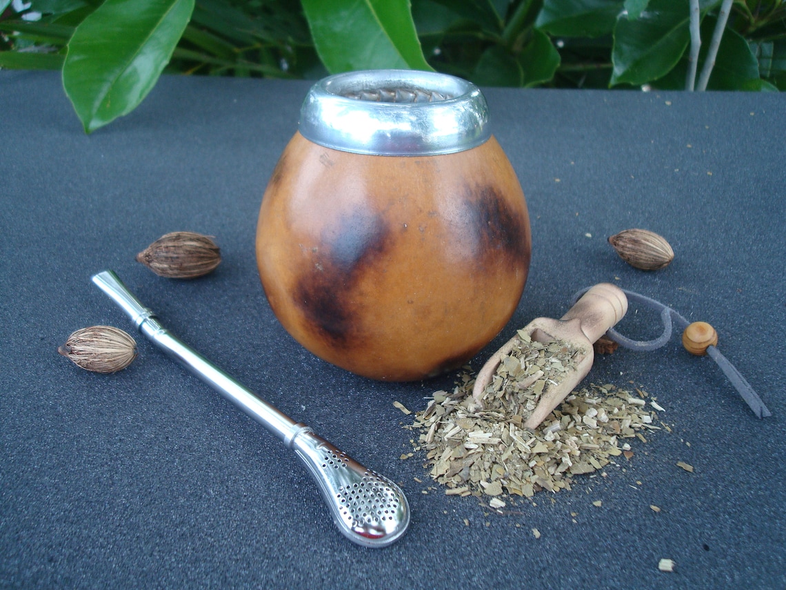 Set 3 Mate Gourd Straw Bombilla Yerba Spoon Spoon Wood - Etsy