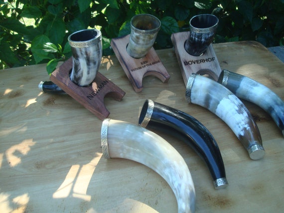 Personalized ox Horn Viking Drinking Mug Cups With Natural | Etsy